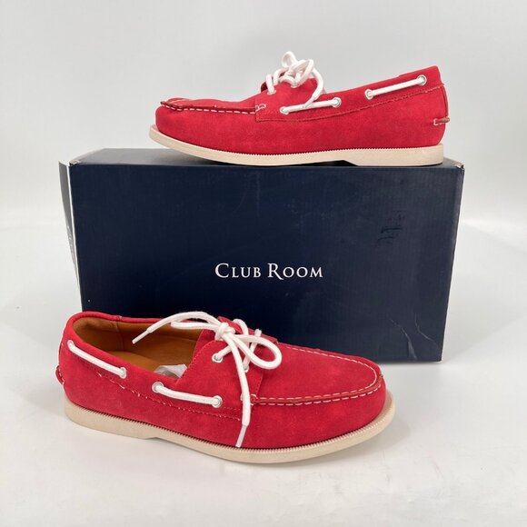 Club Room | Shoes | Club Room Elliot Boat Shoes Size 8m Deep Red Faux ...